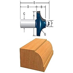 Bosch 85496MC 1-1/4-Inch Diameter 23/32-Inch Cut Carbide Tipped Beading Router Bit 1/4-Inch Shank With Ball Bearing