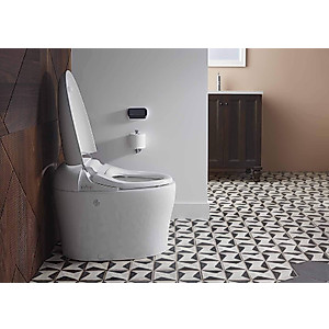 KOHLER 77780-0 Karing Smart Toilet with Auto Open & Close, One-Piece Elongated Intelligent Bidet Toilet with Heated Seat, 1.08 GPF, White