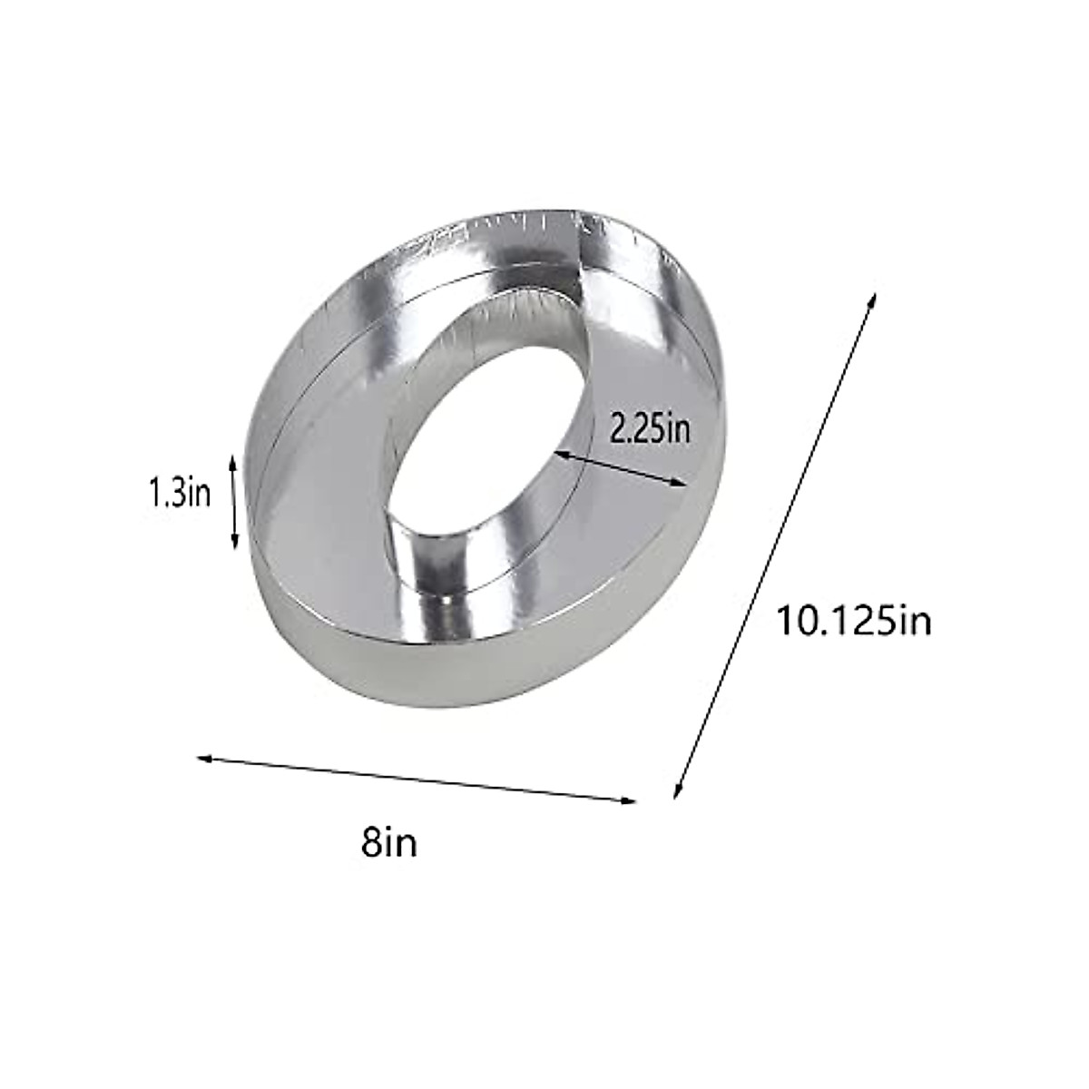 10”Cardboard Number Mache Chocolate Covered Strawberries Fillable Sweets Candy Container Box (0, Silver)