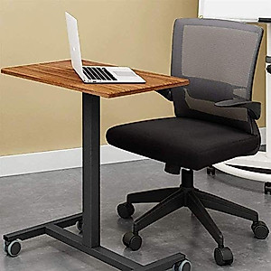 MObyat Lectern Podium Stand,Podium Laptop Computer Mobile Desk Cart Height-Adjustable Portable Presentation Podium Church Lecture Stand Brown Presentation Lectern