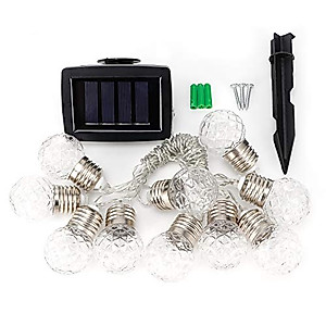 LED Fairy Lights, Crystal Balls Lights Automatic Charging Garden Light Decorative Light Solar Powered String Light for Home Garden Party, Festival