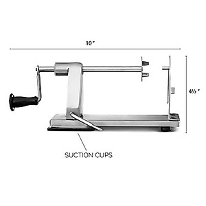 MITBAK Stainless Steel Spiralizer Vegetable Slicer | Industrial-Grade 3-Blade Zoodle Maker | Zucchini spaghetti maker | Great For Salad, Low Carb, Paleo, Vegan, Spaghetti | Suction Base For Non Slip