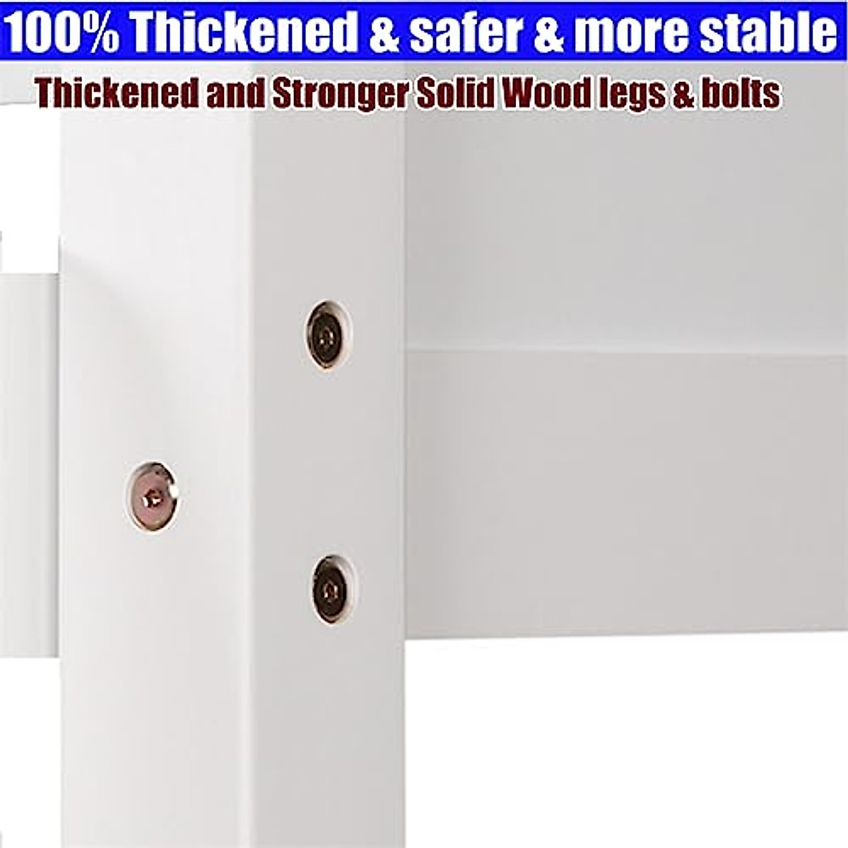 ZORQ Upgraded Version & Stronger Solid Wood Loft Bed Full Size with Storage Shelves and Drawers, More Stable Thickened Wooden Full Size Loft Bed Frame with Desk Underneath (Easier To Assemble) (White)