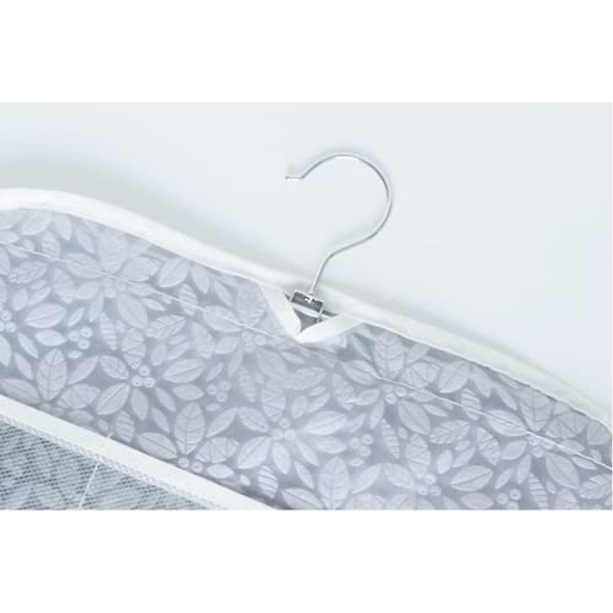 Cafurty Closet Hanging Organizer with Mesh Pockets & Rotating Metal Hanger,Dual Sided Wall Shelf Wardrobe Storage Bags,Oxford Cloth Space Saver Bag for Bra Underwear Underpants Socks -Grey