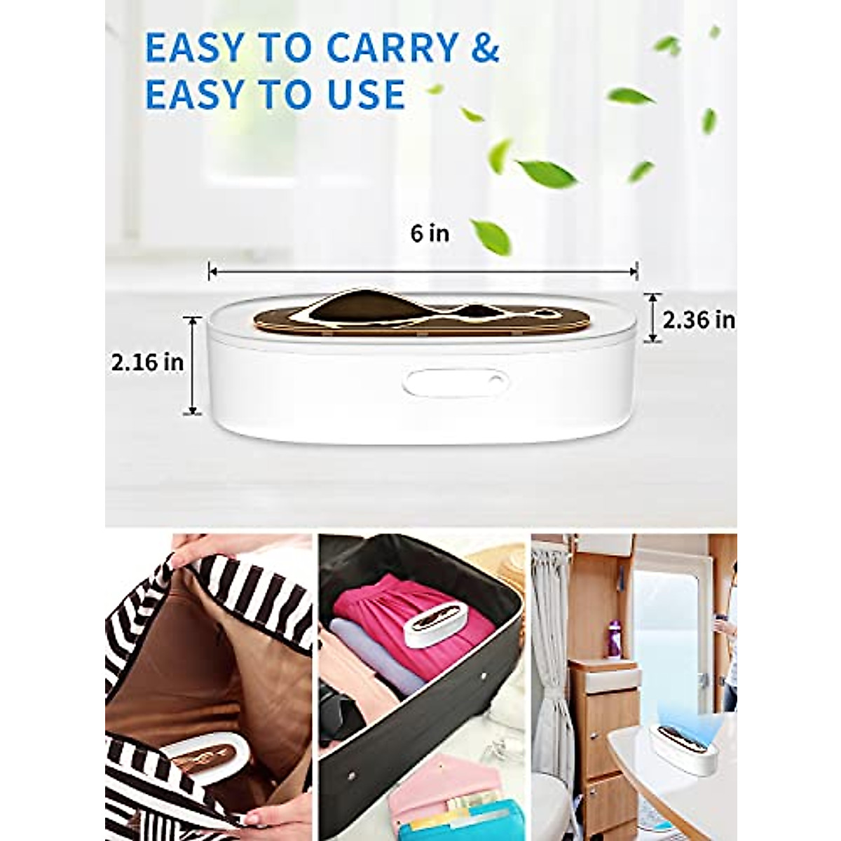 Zerosky Ozone Refrigerator Deodorizer, 20mg/H O3 Air Purifier Deodorizer, Natural Car, Shoe Deodorizer, Odor Eliminators For Home, Closet, Pet Home, Washing Machine, white