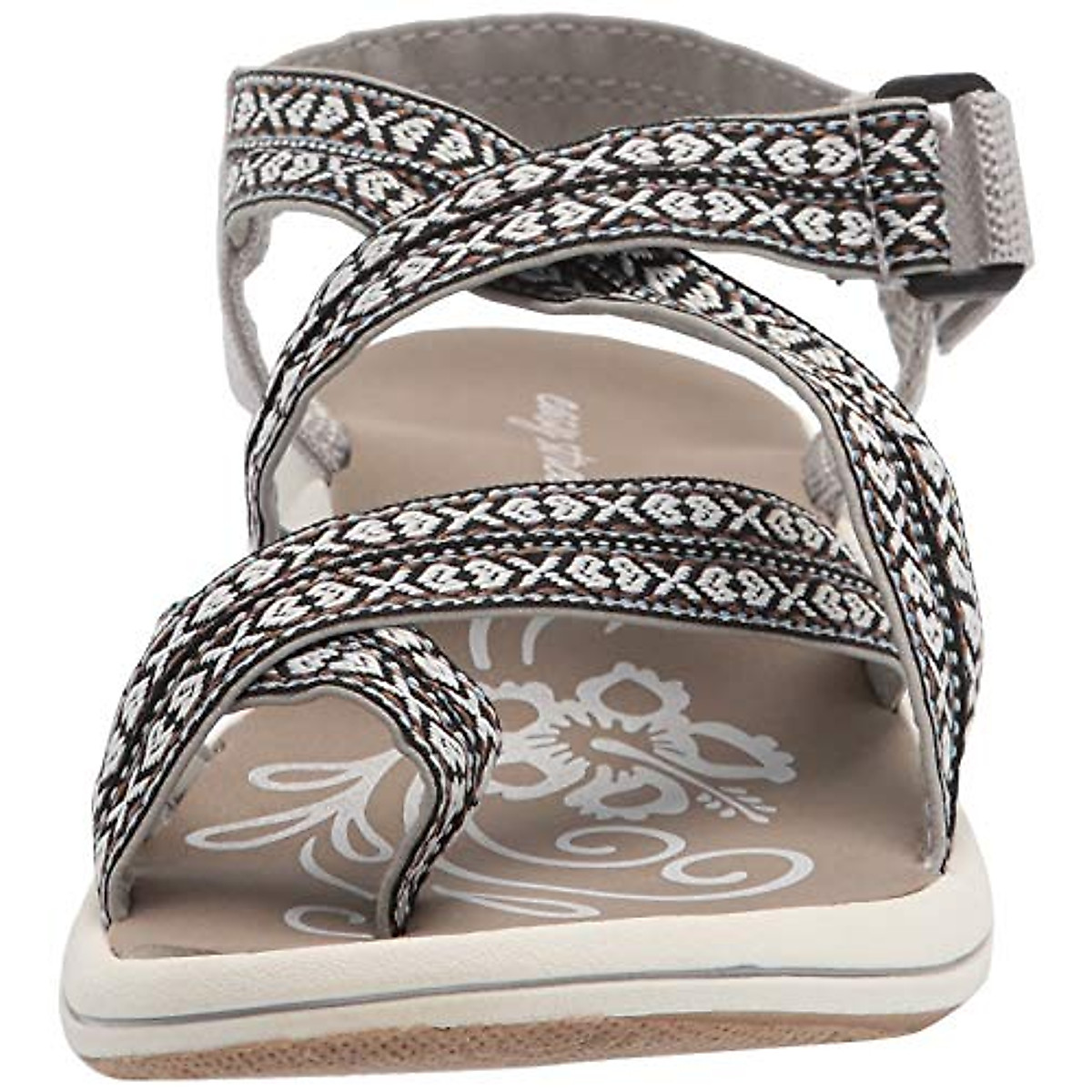 Easy Street Women's Sport Sandal, Grey, 6.5 X-Wide