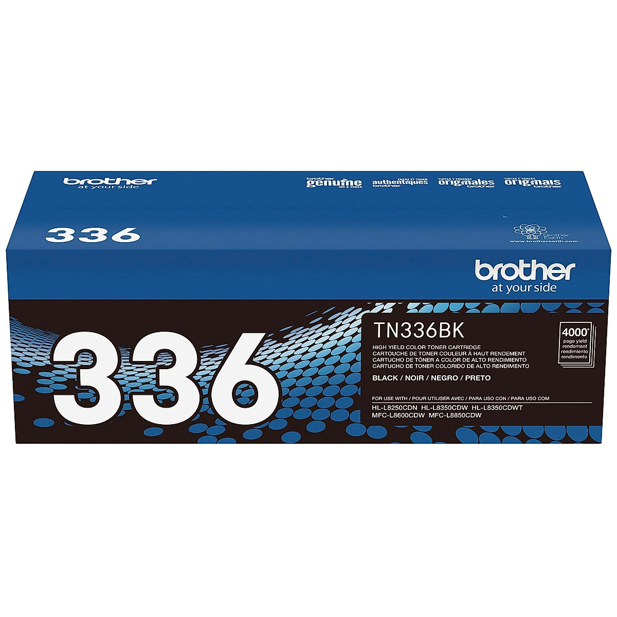 Brother TN-336BK DCP-L8400 L8450 HL-L8250 L8350 MFC-L8600 L8650 L8850 Toner Cartridge (Black) in Retail Packaging