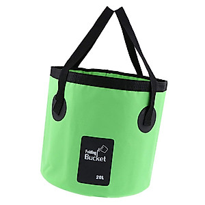 AINAAN Multifunctional Collapsible Portable Travel Outdoor Wash Basin Folding Bucket Water Storage Bag for Camping Hiking Travel Fishing Caravan Washing (Green