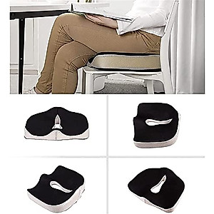 BUZZNN Seat Cushion for Office Chair, Desk Chair Car Seat Cushion for Tailbone Pain, Ergonomic Memory Foam Coccyx Seat Cushion for Sciatica, Back Pain Relief