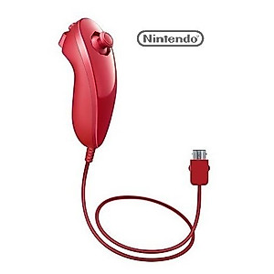 Nintendo Red Nunchuk for Wii U / Wii (Renewed)