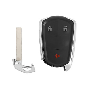 X AUTOHAUX Car Replacement Key Fob Shell Case HYQ2AB for Cadillac SRX 2015-2016 3 Key Button Black