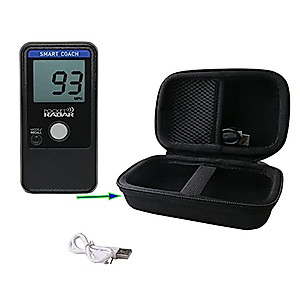 WERJIA Hard Carrying Case Compatible with Pocket Radar Smart Coach,Pocket Radar Ball Coach, Pocket Radar App,mesh Pocket for Cable and Wrist Strap