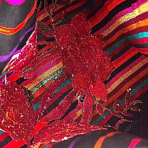 NOVICA Night Poppies Cotton Shoulder Bag