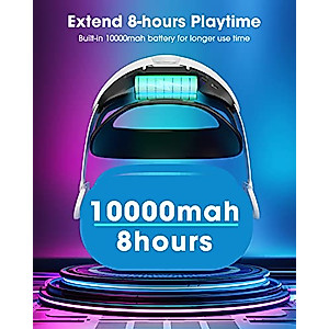 MORKOO 10000mAh Battery Pack for Extended 8H Playtime Compatible with Oculus Quest 2 - Adjustable Head Strap Elite Strap Replacement for Enhanced VR Support and Immersive Comfort, VR Headset