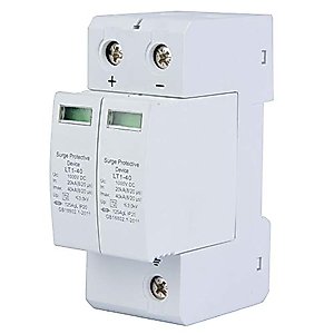 Surge Protective Device 2P Voltage Surge Arrester Device DC Photovoltaic Lightning Protector Low-Voltage Arrester, Whole House Surge Protector for Home Commercial Lighting Protection 40KA