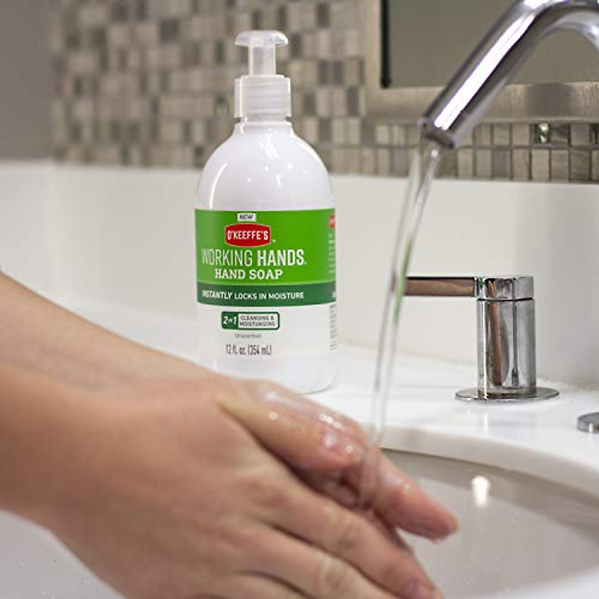 O'Keeffe's Working Hands Moisturizing Hand Soap; 12 oz Pump; Unscented; (Pack of 2)