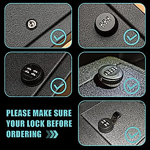BestEvMod for F150& Lightning Center Console Organizer,Insert Center Console Safe Box Tray Only Fit Installed OEM Safe Box Vault Compatible with 2021-2023 Ford F150 F-150 Lightning Accessories (Black)