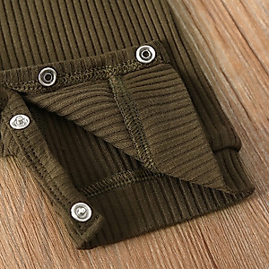 RELABTABY Newborn Baby Boy Girl 2 Pack Romper Unisex Infants Summer Solid Button Onesie Jumpsuit Outfits Clothes