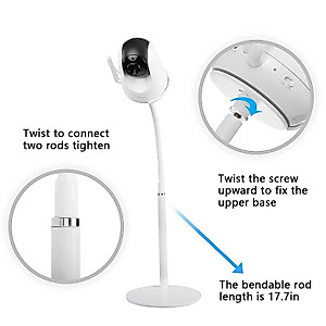 Koroao Baby Monitor Mount,Universal and Flexible VAVA and Hipp Baby Monitor Camera Mount Sturdy Baby Monitor Bracket Compatible with VAVA/Hipp Baby Monitor, No Tools or Wall Damage Required