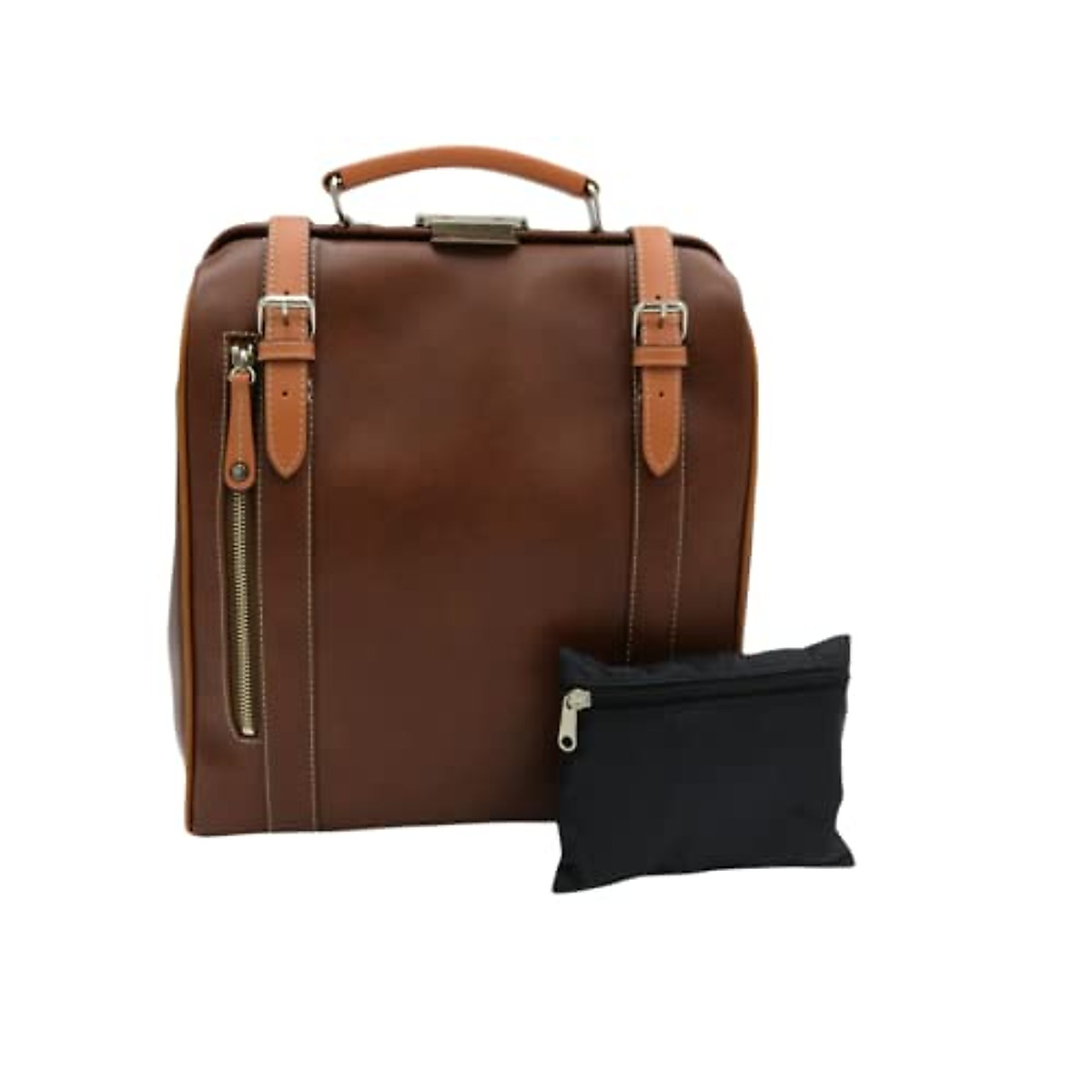 Kiwada Patrick Vertical Dulles Backpack, Business Bag, With Folding Bag, Men's, Red Brown