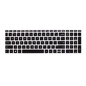 Keyboard Cover Compatible with 2019 2018 HP Pavilion 15 Series /2019 2018 HP Pavilion x360 15.6” Series/HP Envy x360 15.6” Series/HP Envy 17 Series/HP Laptop 15t 17t 17-ca0011nr 17-by0040nr -Black