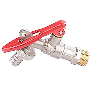 Metal Draft Faucet,Brass Draft Beer Tap Faucet Lock for Kegerators Brass 1/2" Thread Water Tap Lockable Faucet Home Outdoor Garden Tool Garden Outdoor Brass Faucet