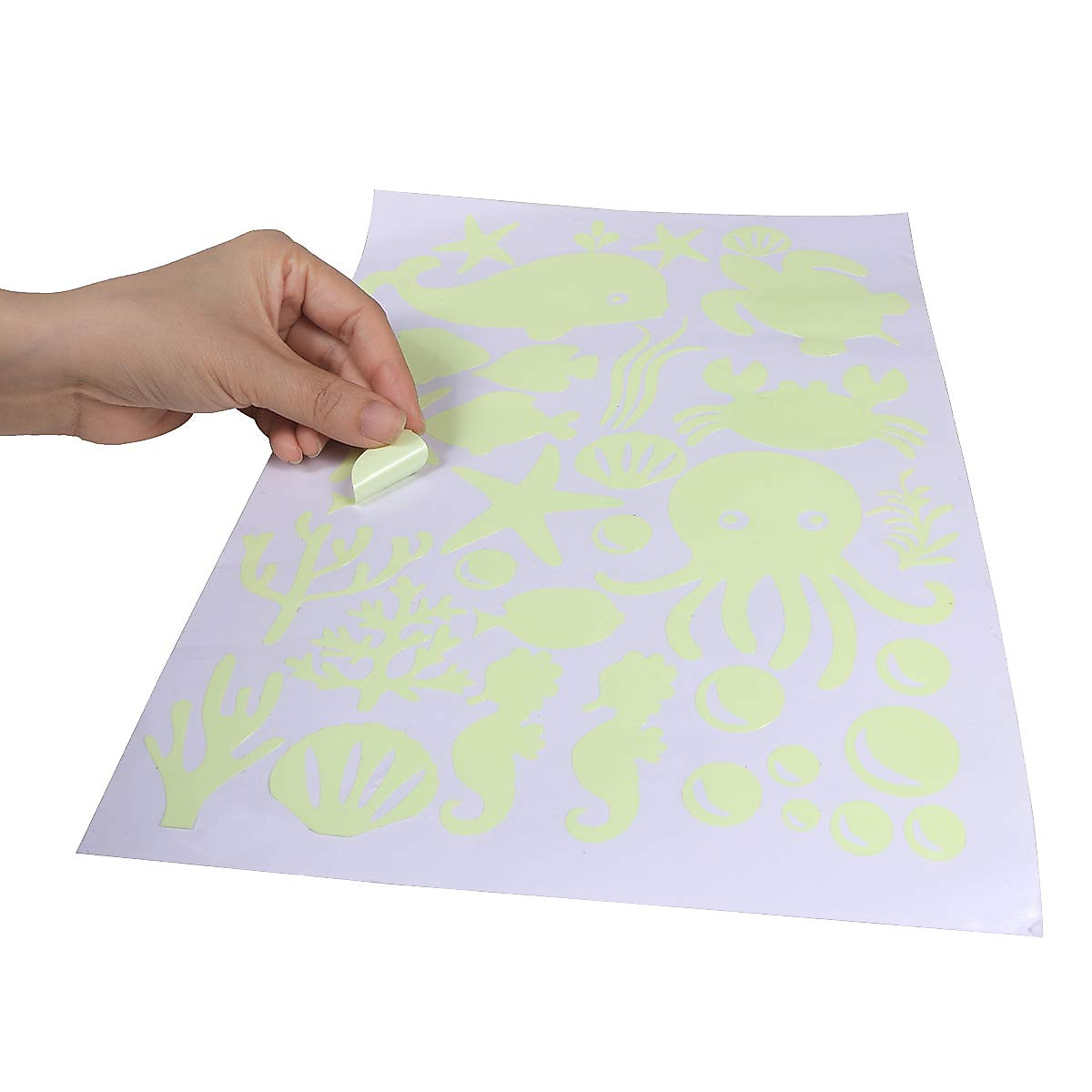 BENBO Sea Fish Wall Stickers Glow in The Dark Ocean Decal Decorations Peel DIY Wall Stickers for Kids Girls Bedroom Home Nursery Room Wall Mural Decor