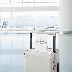 Skycase Travel Bottles, Travel Size Toiletries - Leak Proof Refillable Tsa Approved Travel Bottles, 4 in 1 Travel Containers with Labels Airplane Accessories Kits for Lotion Liquid (Grey)