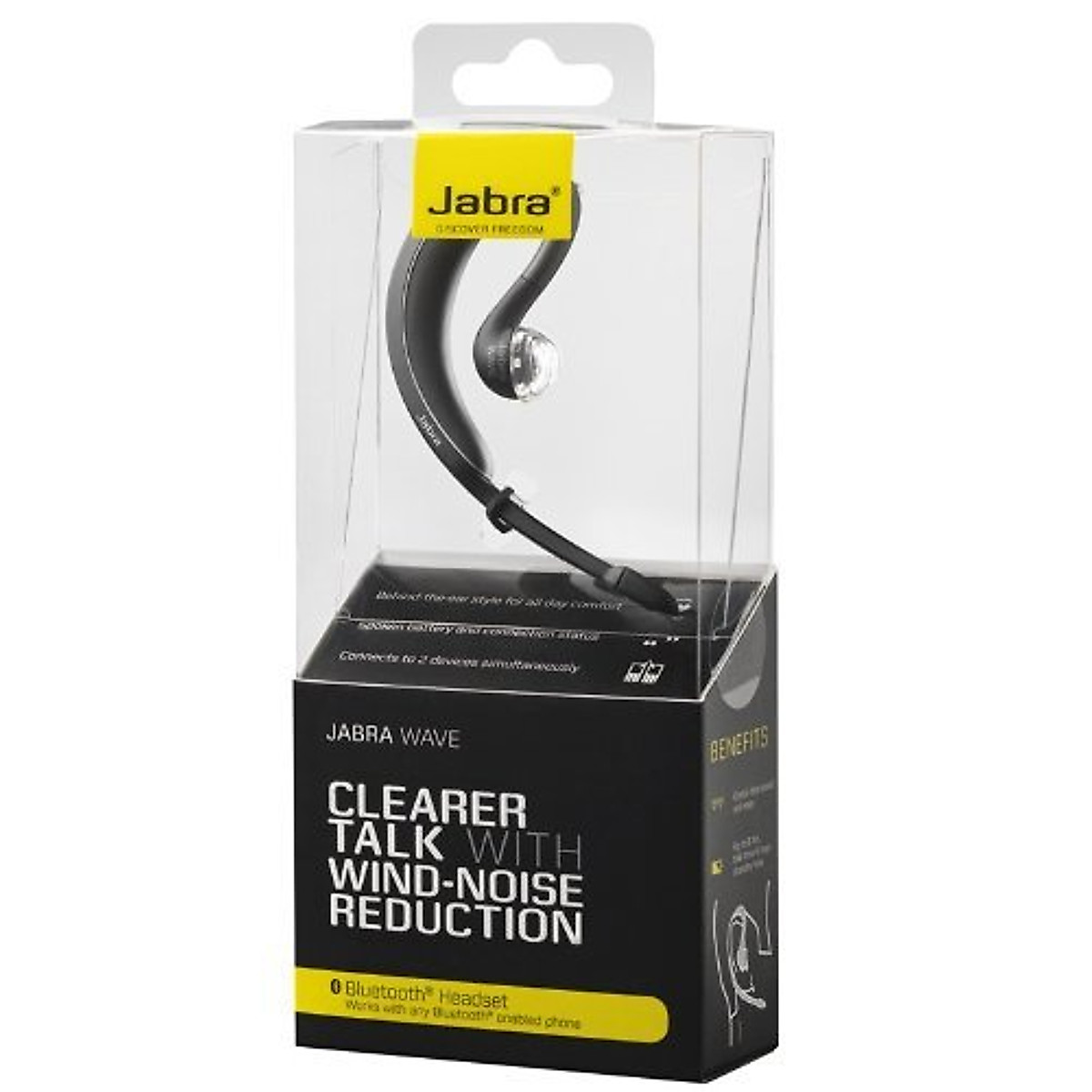 Jabra WAVE Bluetooth Headset- Black [Retail Packaging]