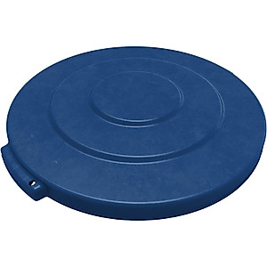 SPARTA Bronco Trash Can Lid, Round Waste Container Cover, Polyethylene, 10 Gallons, Blue, (Pack of 6)