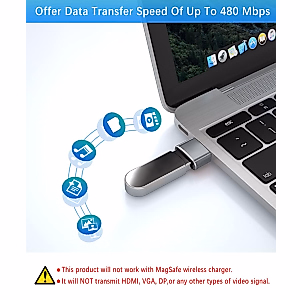 Basesailor USB to USB C Adapter with C Male to 3.0 Female Charger 4Pack,Thunderbolt 4 OTG Converter for MacBook,iPhone 16 16e 15 14 13 Plus Pro Max,Samsung Galaxy AI S25 S24 23 Ultra,iPad Air,AirPods