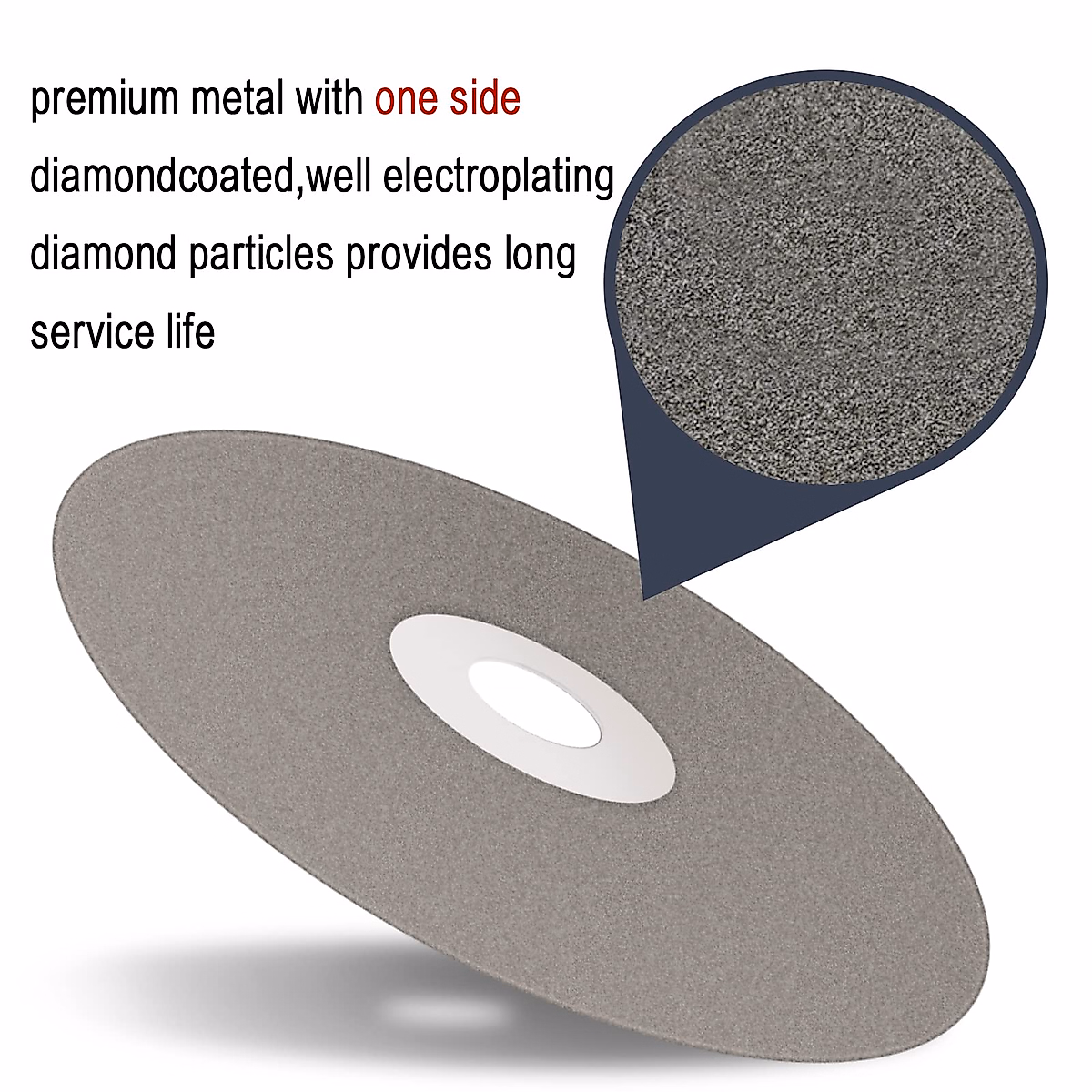 DZQ 6Pcs Diamond Flat Lap Wheel Disc Arbor Hole 8" x 1/2" Abrasive Lap 240 320 600 800 1200 3000 Grit for Cutting or Sanding Stone and Glass