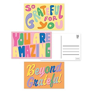 S&O Colorful Thank You Postcards for Handwritten Messages - Postcard Style Thank You Cards Bulk Set of 60 - Assorted Thank You Cards to Express Gratitude - Appreciation Cards for Personalized Notes