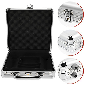 Yardwe Club Poker Chip Holder Poker Chip Case Empty Aluminum 300 Poker Chip Carrier Large Capacity Poker Cards Holder Storage Case Poker Chips