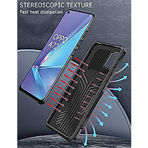 Lusheng Case for Reno2 Z Ultra-Thin PC+TPU Luxury Shockproof Back Cover Armor Bumper Bracket Anti Fall Protective Cover for Oppo Reno2 Z/F 6.53" -Grey