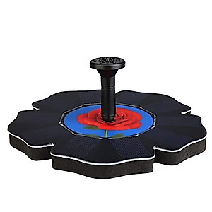 XXXDXDP Fountain Water Pumping Rose Solar Power Bird Bath plastic Fountain Water Floating Pond Garden Patio Decor environmental-friendly