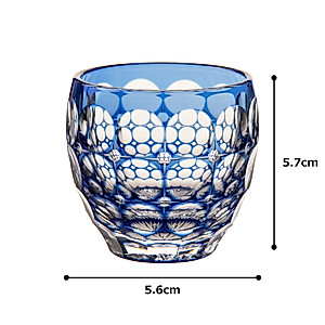 Kagami Crystal (Edo Kiriko Cold Sake Cup Traditional Craftsmen Nabeya Satoshi 80cc T535-2684CCB