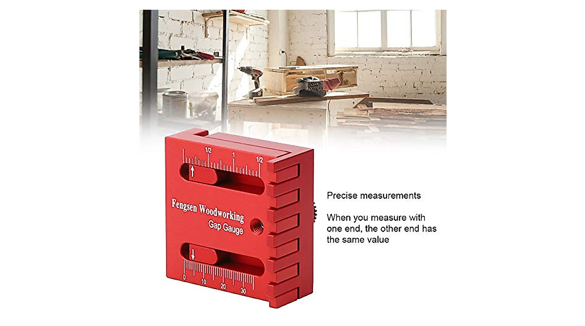 Depth Measuring Ruler for Woodworking - Precise Aluminum Alloy Gauge