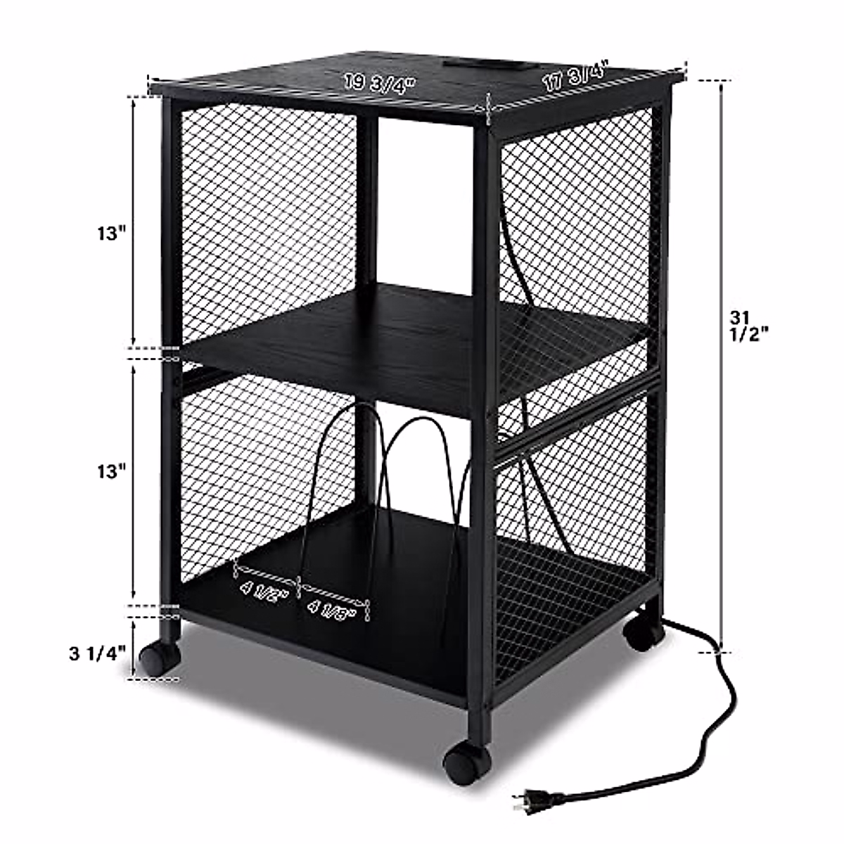 TC-HOMENY Vinyl Record Storage Table, 3-Tier Record Player Stand with 3 Quick-Release Divider Up to 200 Albums, Fashion Turntable Stand for Bedroom Living Room and Office