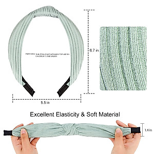 Jaciya Headbands for Women Girls Knotted Headband for Women 10 Pcs Womens Headbands Wide Turban Head Band Hair Accessories for Women