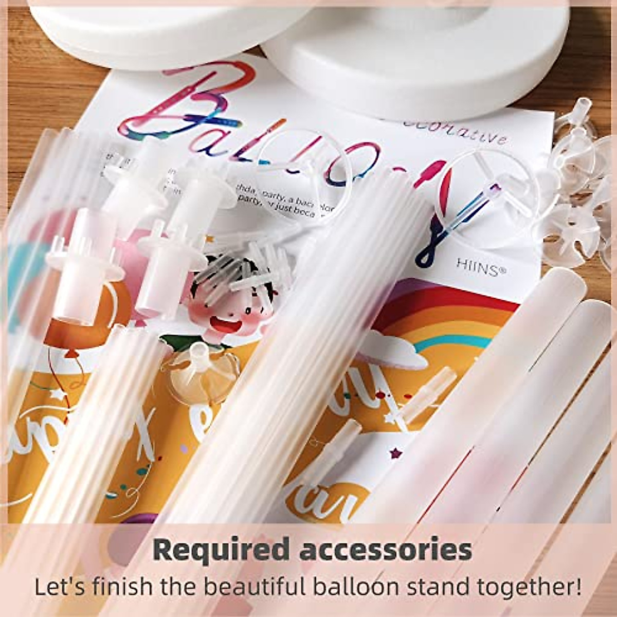 Balloon Column Stand Kit Set of 2 - Balloon Tower with Stand, Base, and Pole,Backdrop Decoration for Wedding, Baby Shower, Birthday Party, or Bachelorette Parties (No balloon)