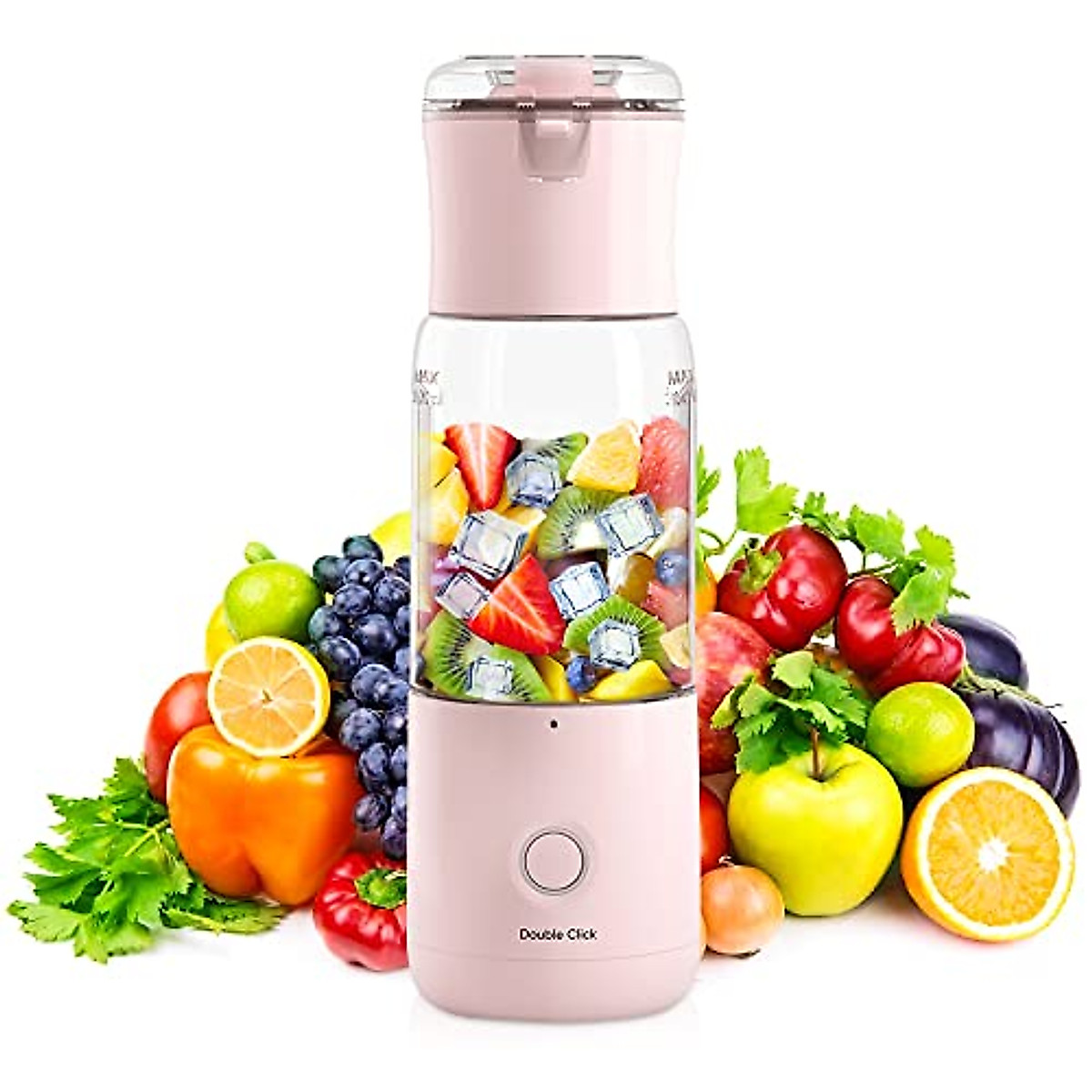 Bojurgle Portable Smoothie Blender, Personal Size Juice, with Powerful Motor & 2200mAh Rechargeable Battery, Food Mixing Machine