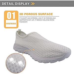 Biyejit Christmas Light Pattern Women Lightweight Slip On Tennis Shoes Non Slip Gym Workout Shoes Quick Dry Beach Water Shoes Xmas Flats