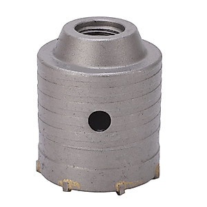 Carbide Hole Saw Drill Bit, 60mm Carbide Hole Saw Concrete Core Drill Bits, Hole Saw Kit Hollow Drill Pipe Drilling Reamer for Wall Stone Concrete Bricks Tungsten Tips Hollow Hole Cutter for Brick