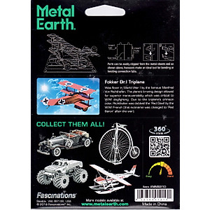 Metal Earth Fokker Dr. I Triplane 3D Metal Model Kit Fascinations