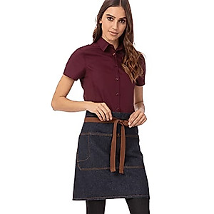 Chef Works Unisex Memphis Half Bistro Apron, Indigo Blue, One Size