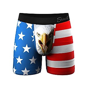 Shinesty Hammock Support Mens Underwear with Pouch | Mens Large Boxer Briefs Flyless | US Large American Eagle