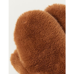 The Drop Women's Aspen Faux Fur Mittens, Cognac, One Size