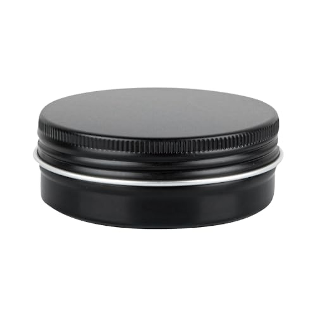 Restaurantware RW Base 2 Ounce Tin Storage Boxes 10 Round Tin Boxes With Lids - Durable Screwable Lids Black Aluminum Storage Containers Customizable Fits Mints Pills Or Herbs