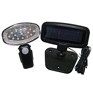 Penfly 15LEDs Seperated Adjustable Solar Power Outdoor Sensor Human Body Induction PIR Night Light Security Lamp for Home Garden Porch Wall Mount Street Light White Color